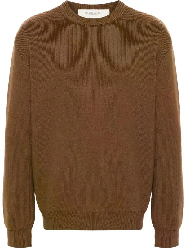 GOLDEN GOOSE Davis Basic Sweater - Brown
