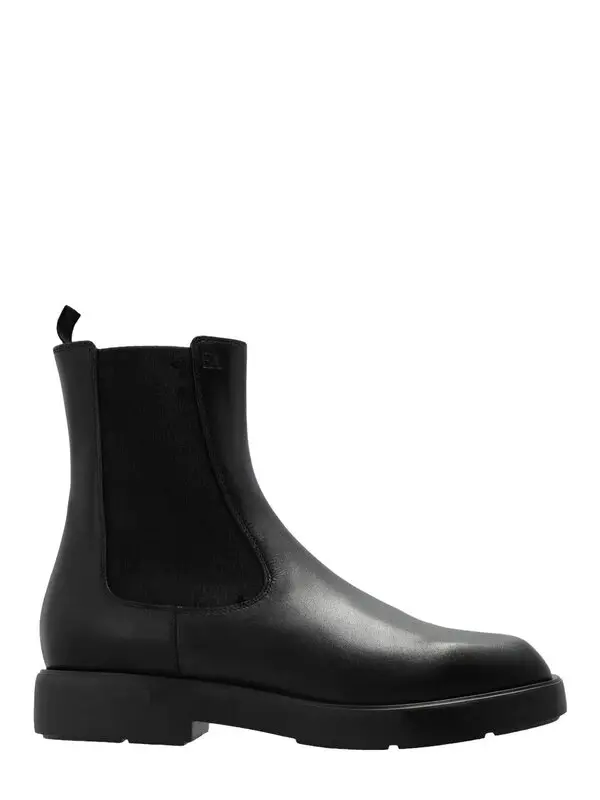 Emporio Armani Leather Chelsea Boots - Black