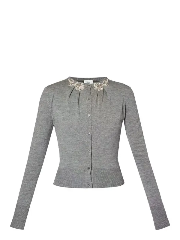 Erdem Appliqué Detail Cardigan - Grey