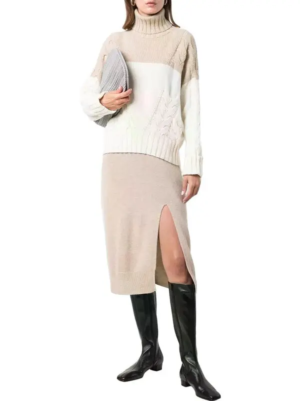 Lorena Antoniazzi Straight-leg Knitted Skirt - Neutrals