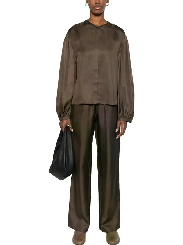 Loulou De Saison Alera Straight-leg Trousers - Brown