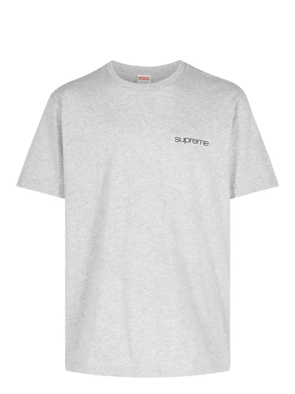 Supreme Logo Print Cotton T-shirt - Grey