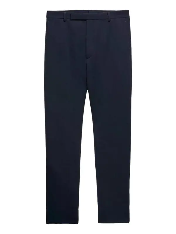 Prada Slim Cut Pressed Crease Trousers - Blue