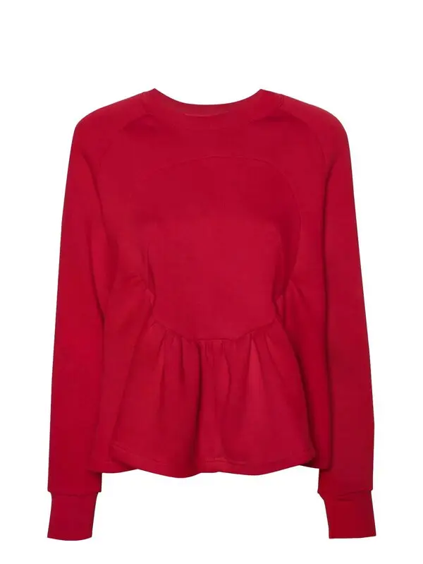 IOANA CIOLACU Calypso Ruched Detail Sweatshirt - Red