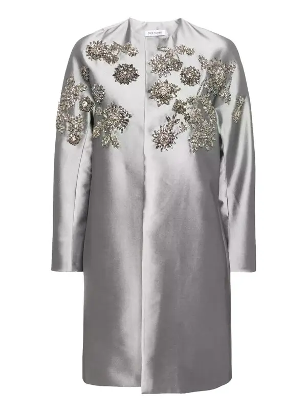 Dice Kayek Embellished Coat - Grey