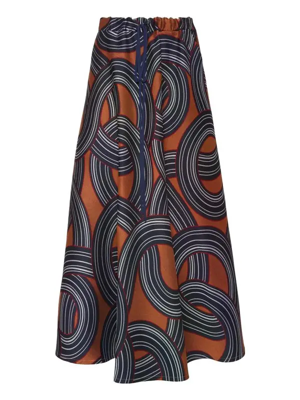 La DoubleJ Jacquard Midi Skirt - Blue