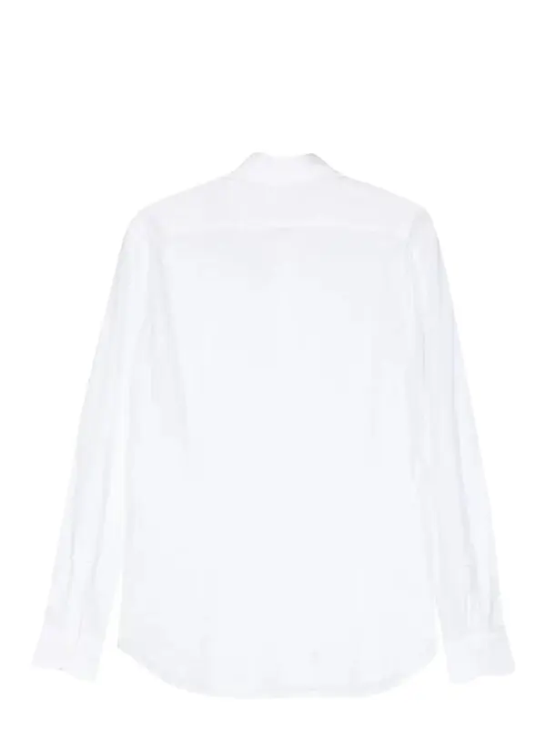 MAZZARELLI Tonal Stitching Cotton Shirt - White