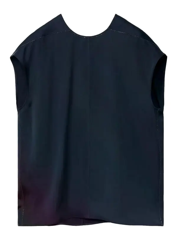 Fabiana Filippi Embellished V-back Blouse - Blue