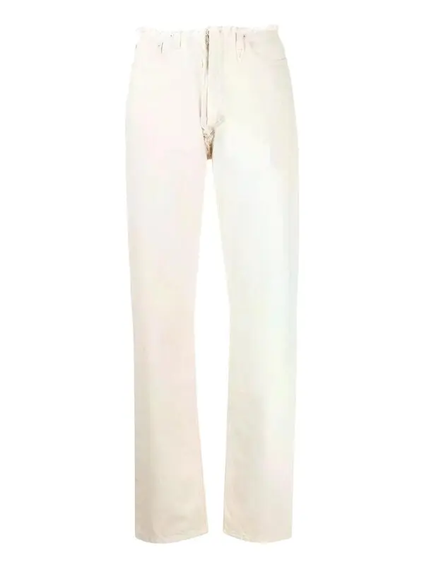 MAISON MARGIELA Frayed Straight-leg Jeans - Neutrals