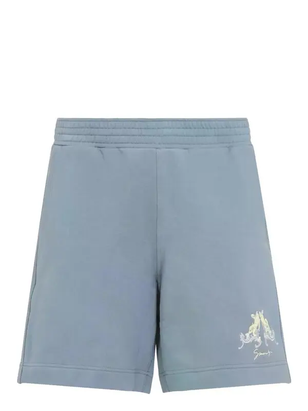 Givenchy Hubert Objects-embroidery Shorts - Blue