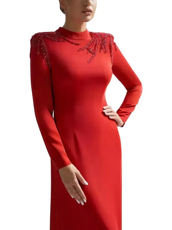 CRISTALLINI Nemesis Maxi Dress - Red