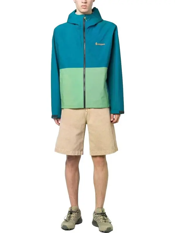COTOPAXI Colour-block Zip-up Hooded Jacket - Blue