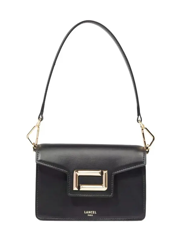 LANCEL Mini Leather Shoulder Bag With Gold-tone Hardware - Black