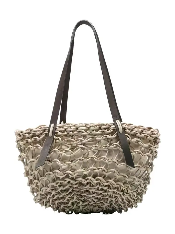 Alienina Vittoria Woven Shoulder Bag - Neutrals