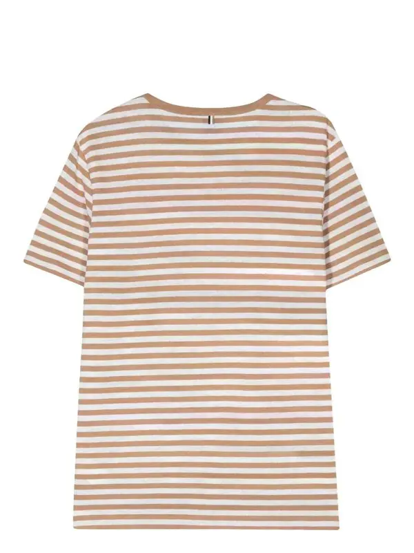 BOSS Short-sleeves Striped T-shirt - Neutrals