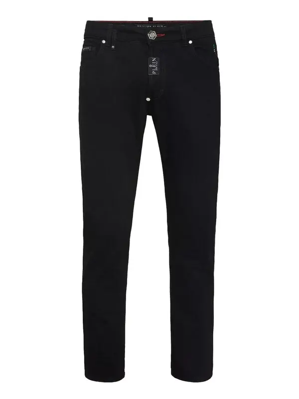 Philipp Plein Logo Plaque Skinny Jeans - Black