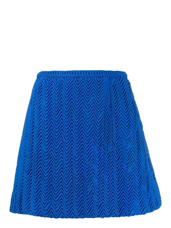 Marco De Vincenzo Embroidered Mini Skirt - Blue