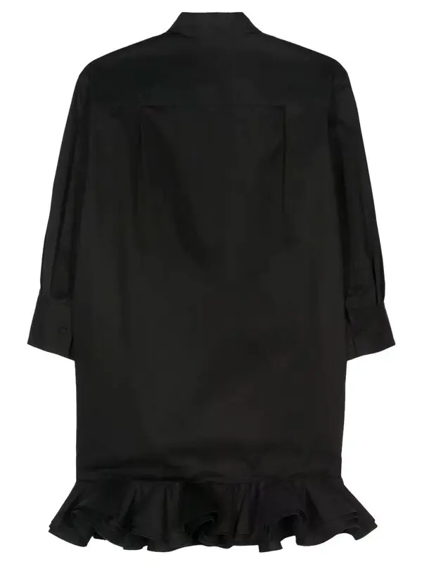 BLANCA VITA Ruffled Detail Dress - Black