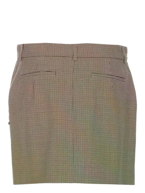 Sportmax Checked Mini Skirt - Neutrals