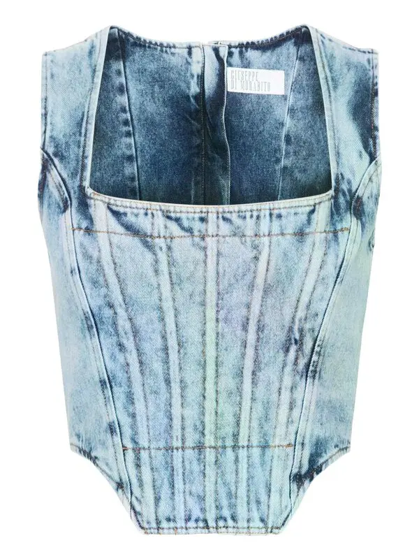 Giuseppe Di Morabito Denim Corset Top - Blue