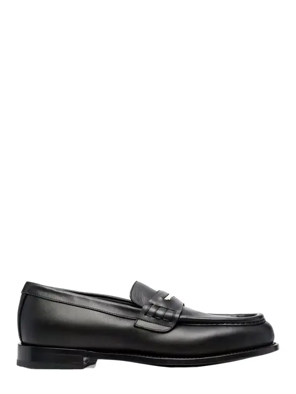 GIUSEPPE ZANOTTI Euro Leather Loafers - Black