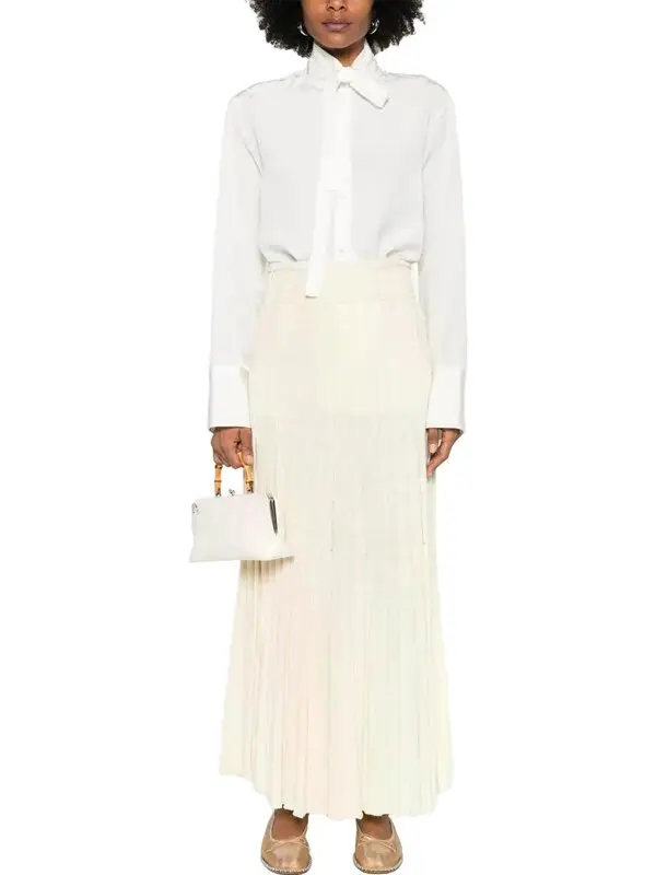 JIL SANDER Pussy-bow Shirt - White