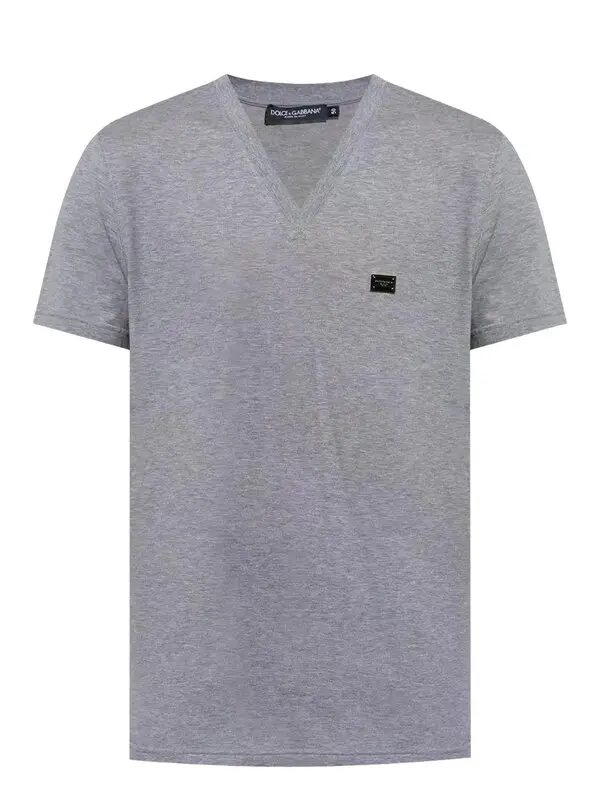 Dolce & Gabbana V-neck T-shirt - Grey