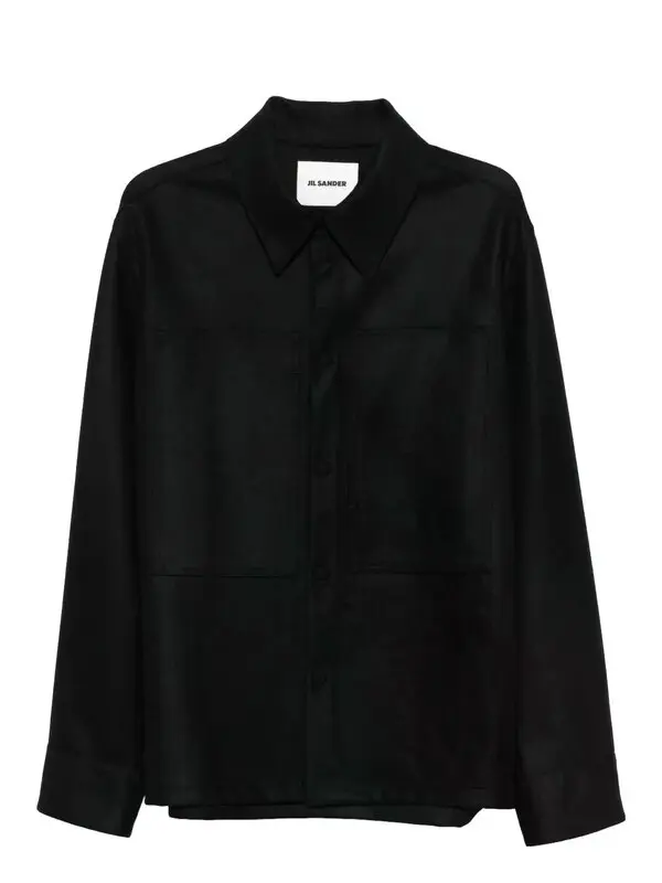 JIL SANDER Wool Shirt - Black