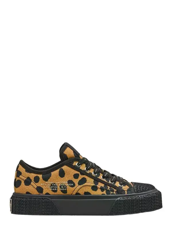 Marc Jacobs The Cheetah Print Lace-up Sneakers - Black