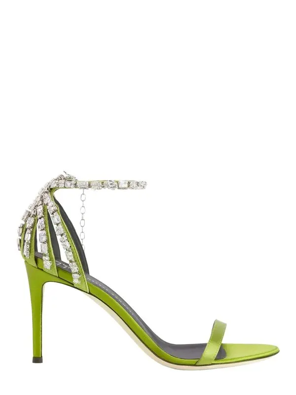 GIUSEPPE ZANOTTI Adele Crystal-embellished Sandals - Green