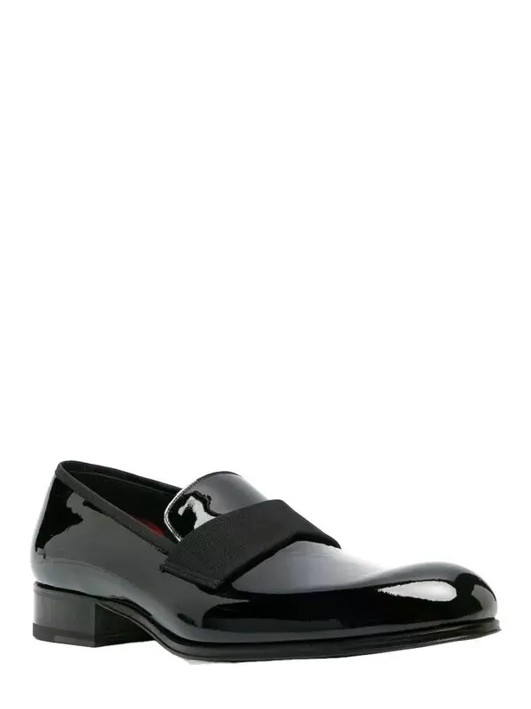 TOM FORD Patent-finish Leather Loafers - Black