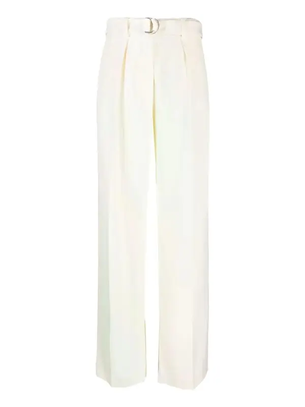 JIL SANDER Belted Wide-leg Trousers - Neutrals