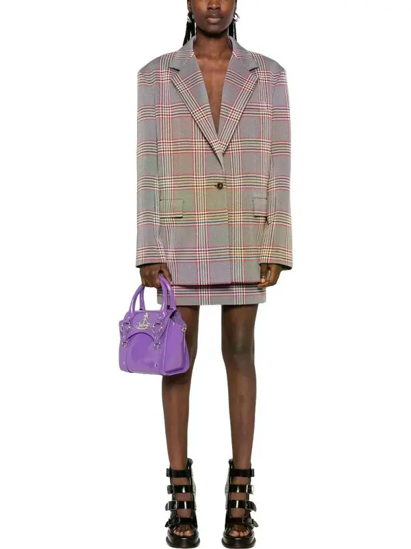 A.M.G. Checked Blazer - Blue