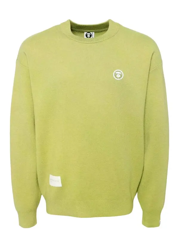 AAPE BY *A BATHING APE Moonface Logo Jumper - Green