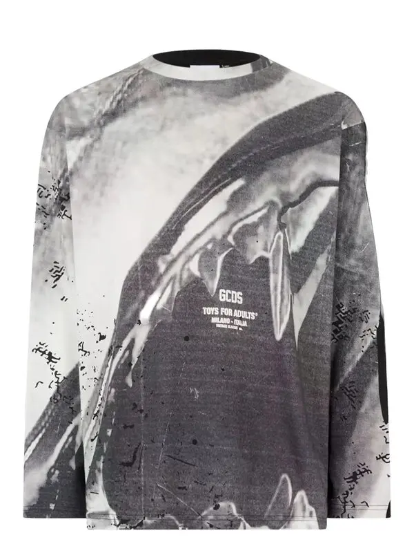 Gcds Morso Long-sleeve T-shirt - Grey