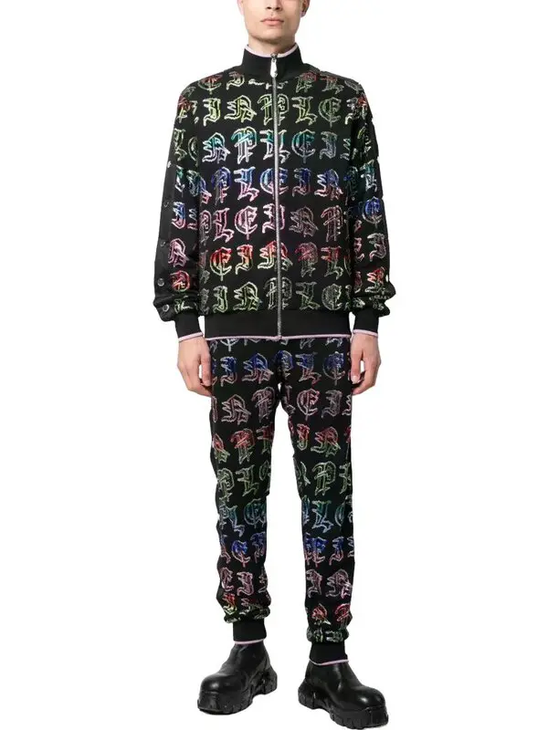 Philipp Plein Gothic Logo-print Tracksuit - Black