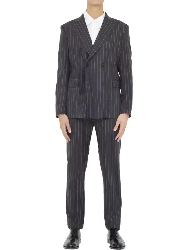 TONELLO Pinstriped Suit - Grey