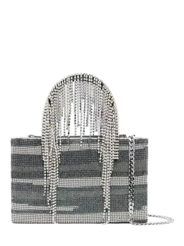 Kara Crystal-embellished Fringe Tote Bag - Silver