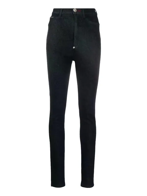 Philipp Plein Super High Waist Skinny Fit Jegging - Blue