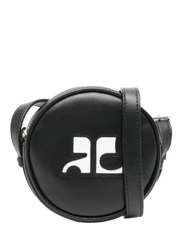 COURREGES Small Reedition Circle Bag - Black