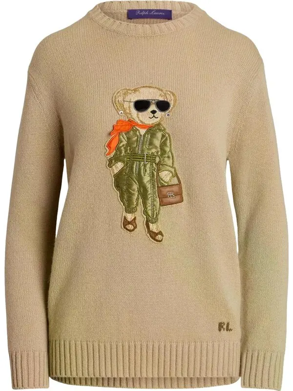 Ralph Lauren Polo Bear Crew Neck Sweater - Neutrals