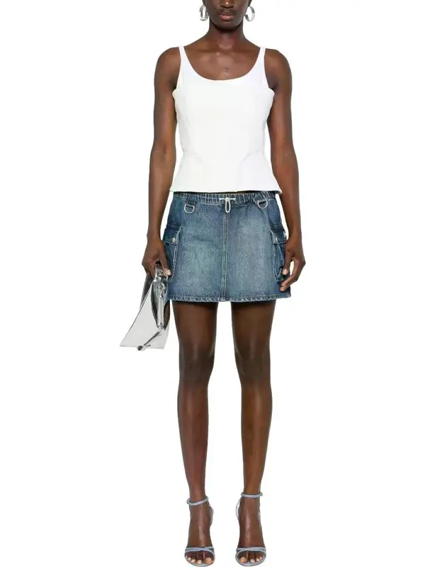 Coperni Denim Cargo Mini Skirt - Blue