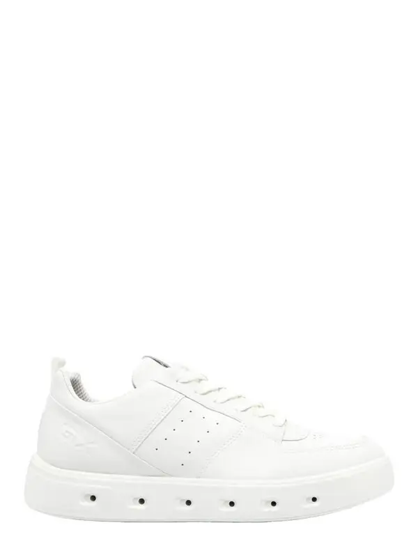 Ecco Paneled Leather Sneakers - Neutrals