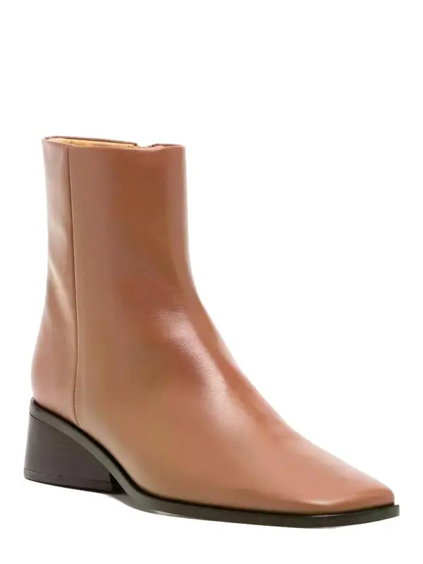 REJINA PYO Rise Leather Ankle Boots - Brown