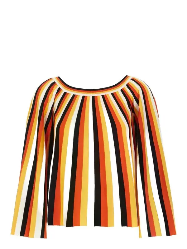 Chloé Striped Wool Blouse - Red