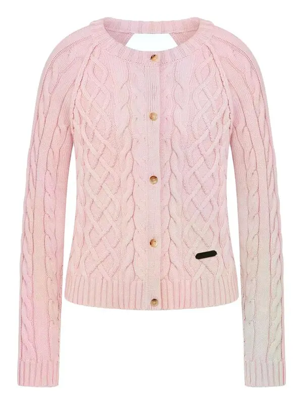 Moschino Backless Cardigan - Pink