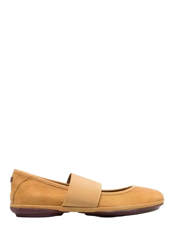 Camper Nina Suede Ballerina Shoes - Brown