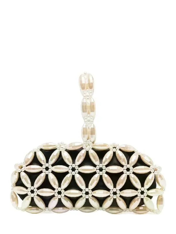 0711 TBILISI Pearl Embellished Tote Bag - Yellow