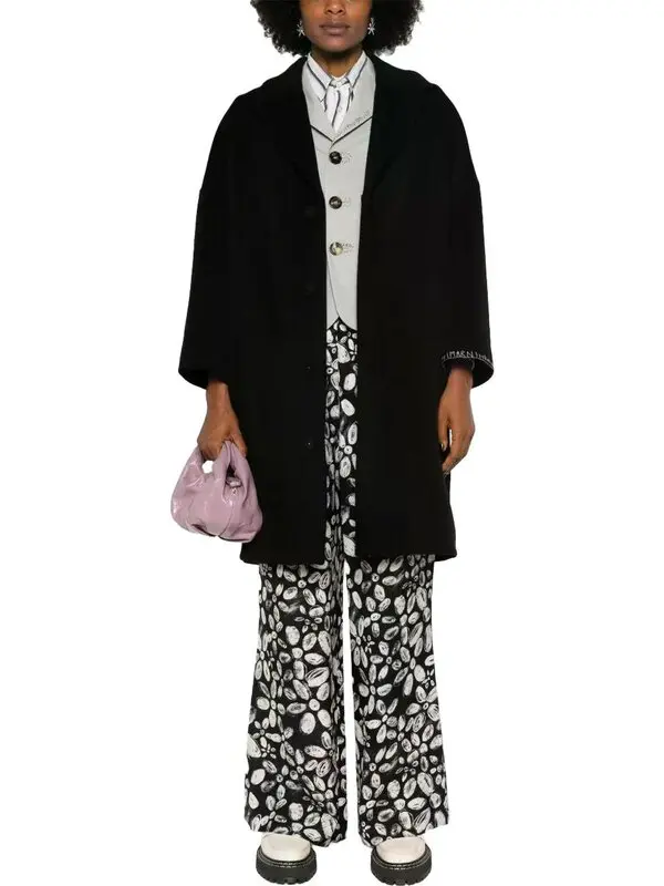 Marni Felted Midi Coat - Black