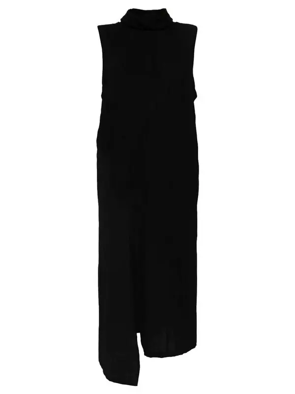 Y’s Sleeveless Asymmetric Dress - Black